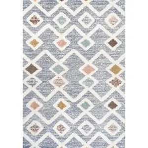 JONATHAN Y Monique Trellis High-low Area Rug - Multi/gray