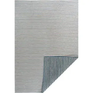 JONATHAN Y Damon Classic Coastal Pinstripe Reversible Machine-washable Indoor/outdoor Area Rug - Navy/cream