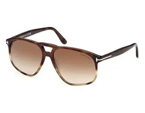TOM FORD Pierre Navigator Sunglasses 58 - Havana/brown (ft1000/56f
