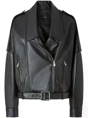 Pinko Drop-shoulder Biker Jacket
