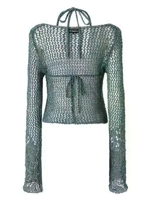Pinko Knitted Halterneck Top - Green