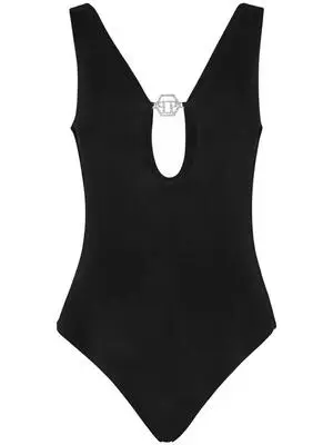 Philipp Plein Logo-plaque Swimsuit - Black
