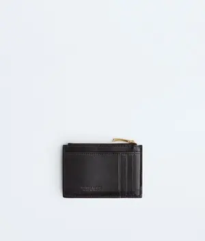 Bottega Veneta Cassette Zippered Card Case - Black