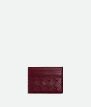 Bottega Veneta Intrecciato Credit Card Case - Barolo
