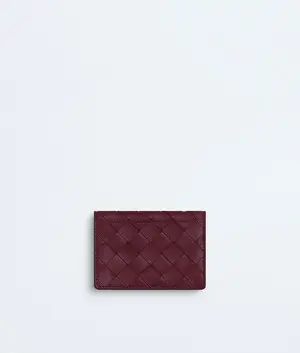 Bottega Veneta Intrecciato Business Card Case - Barolo