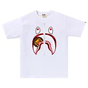 A BATHING APE Color Camo Milo Shark T-shirt - White