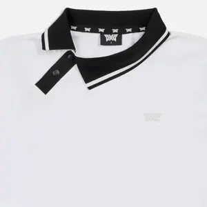 PXG Asymmetrical Snap Collar Polo - Black