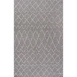 JONATHAN Y Madaba Moroccan Trellis Indoor/outdoor Area Rug - Gray/cream