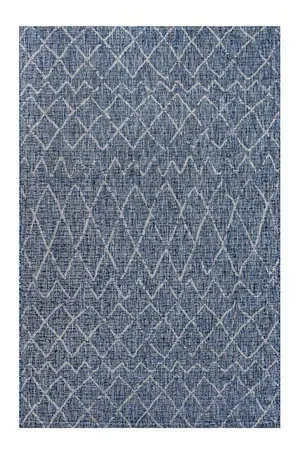 JONATHAN Y Madaba Moroccan Trellis Indoor/outdoor Area Rug - Navy/light Gray