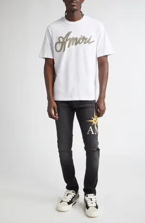 Amiri Script Logo Graphic T-shirt