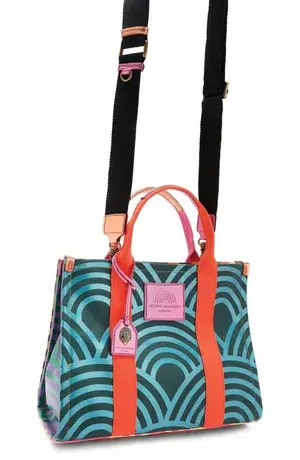 Kurt Geiger Southbank Cotton Canvas Tote - Blue Multi