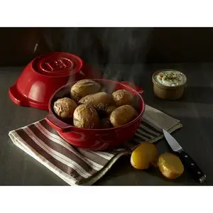 EMILE HENRY Bread & Potato Pot - Burgundy