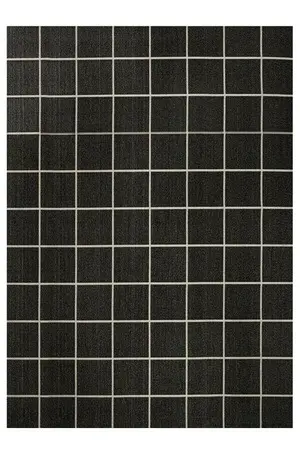 JONATHAN Y Grid Modern Squares Indoor/outdoor Area Rug - Black/cream