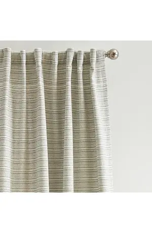 DKNY PURE Stream Set Of 2 Stripe Cotton Curtain Panels
