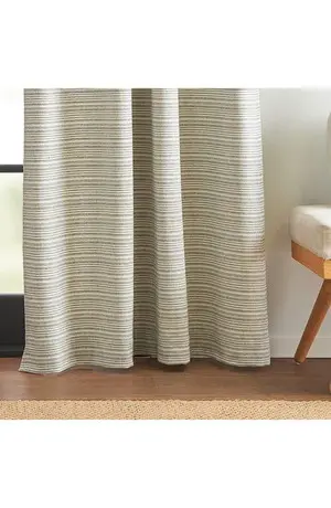 DKNY PURE Stream Set Of 2 Stripe Cotton Curtain Panels