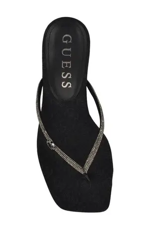 Guess Crystal Embellished Sandals - Black