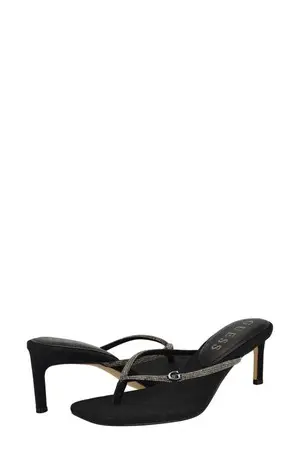 Guess Crystal Embellished Sandals - Black