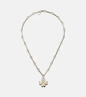 FOUNDRAE Four Heart Clover 18kt Necklace With Diamonds - Gold