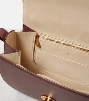 Loro Piana Ghiera Small Leather Crossbody Bag - Brown