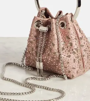 JIMMY CHOO Bon Bon Micro Bucket Bag - Pink