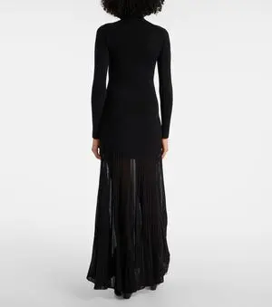 Isabel Marant Étoile Gisole Pointelle Turtleneck Maxi Dress - Black