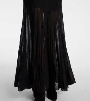 Isabel Marant Étoile Gisole Pointelle Turtleneck Maxi Dress - Black