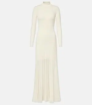 Isabel Marant Étoile Gisole Pointelle Turtleneck Maxi Dress - White