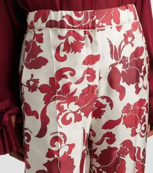 Max Mara Leda Printed Silk Wide-leg Pants - Multicoloured