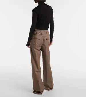 Rick Owens Dietrich Wide-leg Cotton Pants - Grey