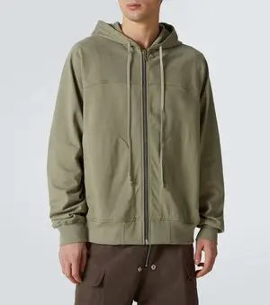 Rick Owens Zip-up Cotton Jersey Hoodie