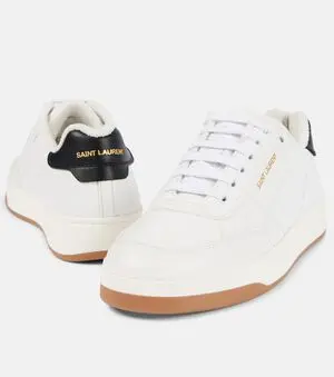 Saint Laurent Sl/61 Leather Low-top Sneakers - White