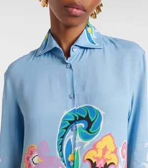 Etro Printed Satin Shirt