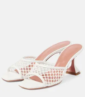 Amina Muaddi Lupita Raffia Mules