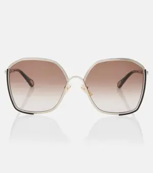 Chloé Symbols Square Sunglasses - Brown