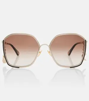 Chloé Symbols Square Sunglasses - Brown