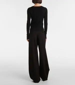 Jardin Des Orangers Ribbed Square Neck Virgin Wool Sweater