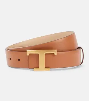 TOD'S T Timeless Reversible Leather Belt - Brown