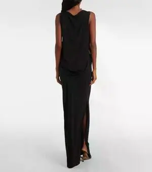 Jacquemus Peplo Draped Jersey Maxi Dress