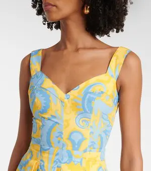 Etro Paisley Pleated Midi Dress