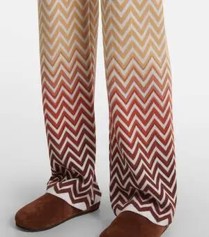 Missoni Zigzag Cotton-blend Flared Pants - Multicoloured