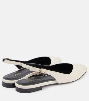 Isabel Marant Étoile Branee Studded Leather Slingback Flats - Black
