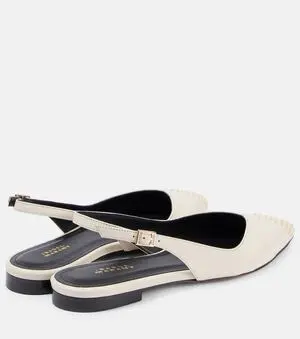 Isabel Marant Étoile Branee Studded Leather Slingback Flats - Black