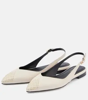 Isabel Marant Étoile Branee Studded Leather Slingback Flats