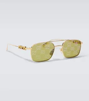 Gucci Gg Rectangular Sunglasses - Green