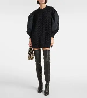 Max Mara Ancella Knitted Wool Mini Dress