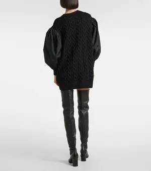 Max Mara Ancella Knitted Wool Mini Dress