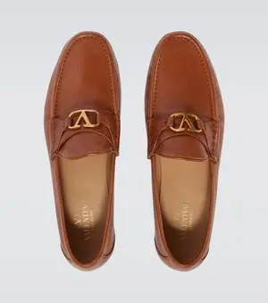 Valentino Garavani Vlogo Leather Loafers