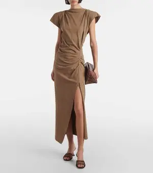 Amina Muaddi Lupita Raffia Mules - Brown