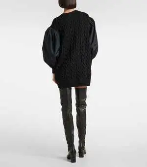 Max Mara Ancella Knitted Wool Mini Dress