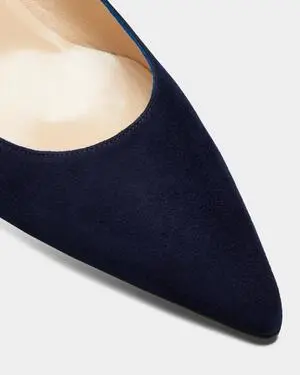 Manolo Blahnik Srila Suede Pumps - Navy